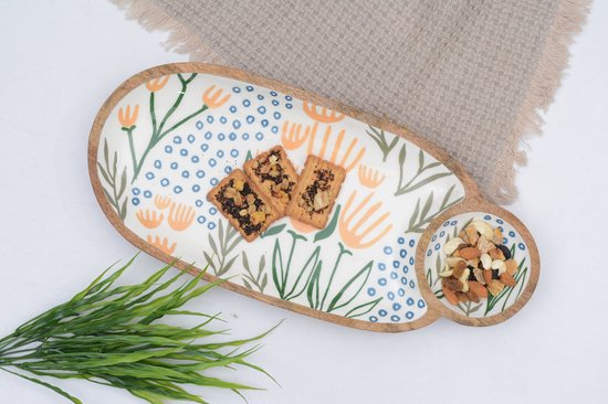AGURY DESIGNER SET - SERVEER SCHAAL MANGO HOUT (platter) | bol