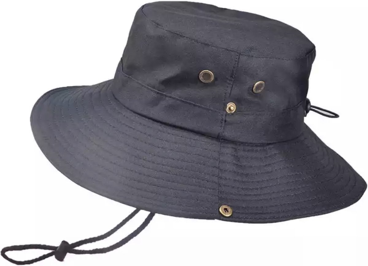 Junglestories Safari Hoed - Zonnehoed Bush Regenhoed - Zwart | bol.com
