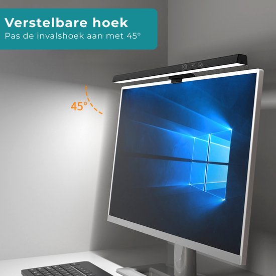 Lumefy LED Monitor lamp - Dimbaar - Kleurtemperatuur instellen ...
