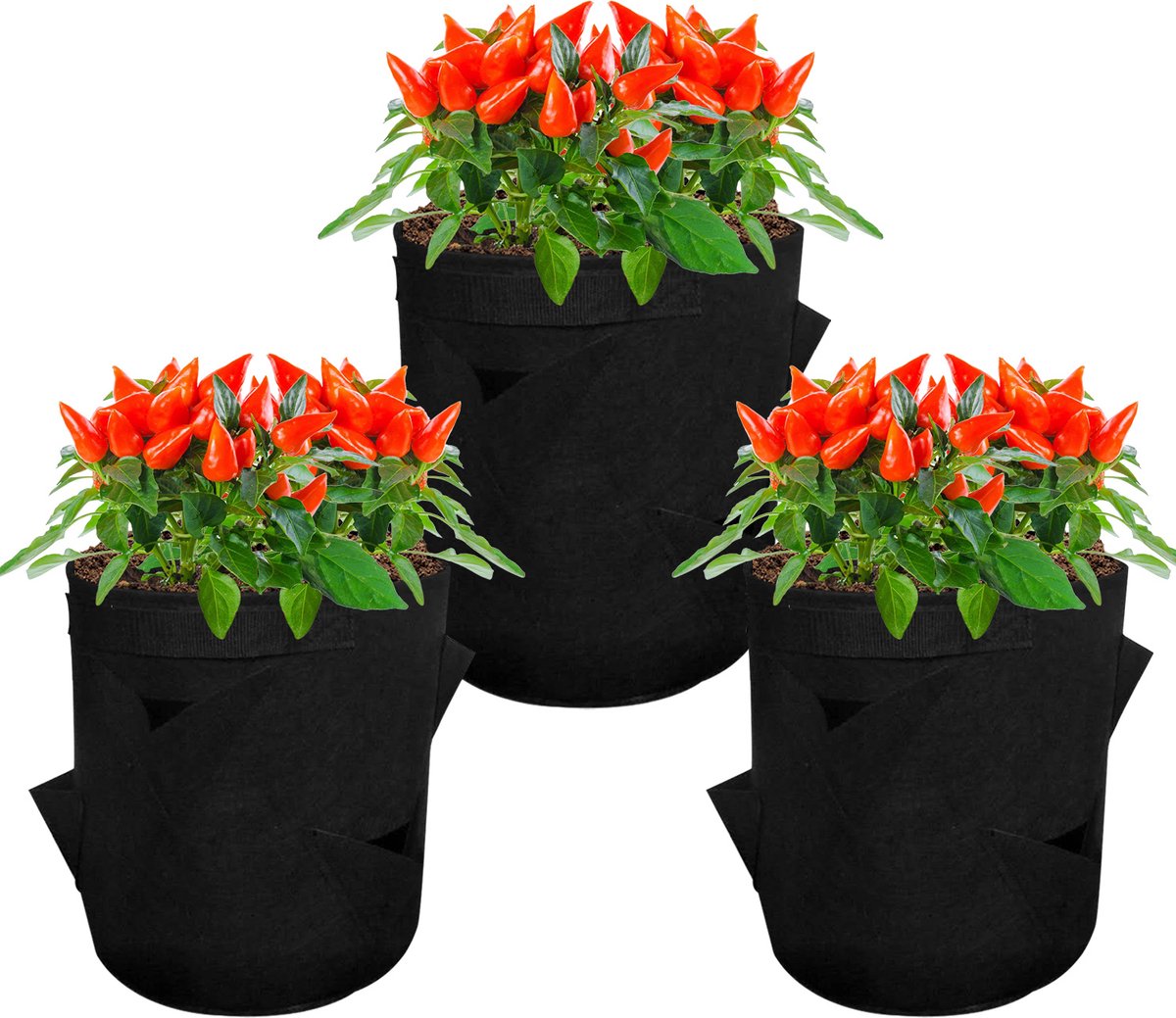 Kweekzak- 3x kweek zak 30x35CM aardappel, aardbei, bloem , pinda 38L 10 ...