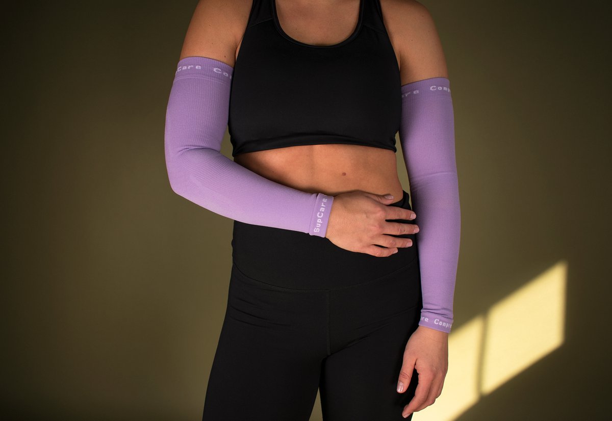 compressie arm sleeve supcare lila maat M | bol.com