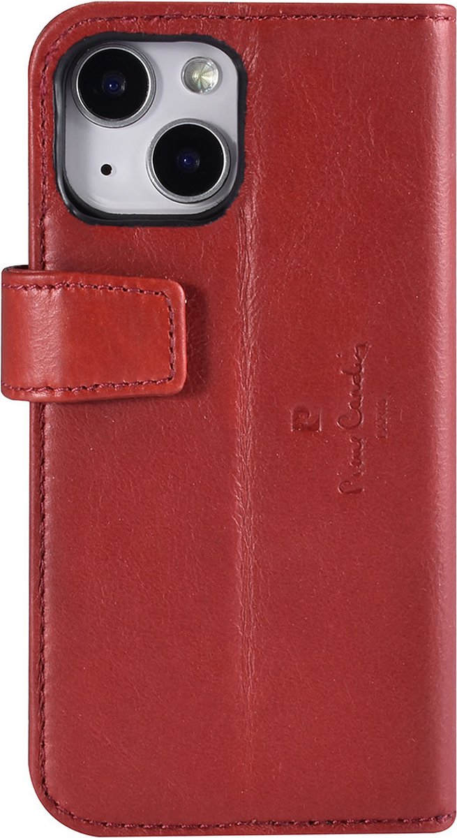 Pierre Cardin iPhone 13 Mini Book Case Telefoonhoesje - Rood Leer ...