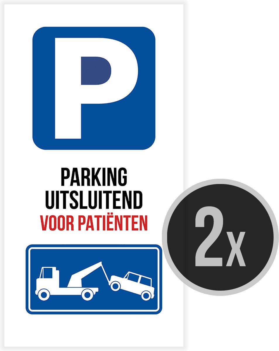 Pictogram/ bord | "Parking uitsluitend voor patiënten" | 20 x 40 cm ...