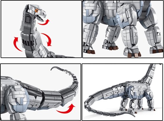 Jurassic Dinosaur World Pack Big Size Brontosaurus Dino Bricks MOC ...