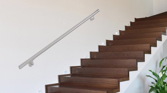 trapleuning - 150 cm - rvs - geborsteld - muurmontage - binnen & buiten ...