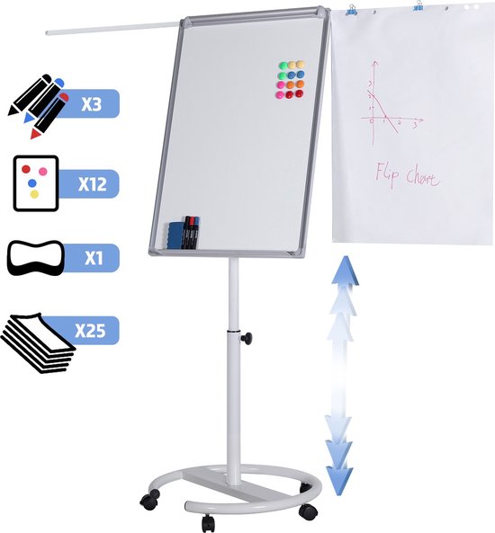 GoodVibes - Paperboard Mobile avec Roues et Basis Ronde et Porte Papier ...