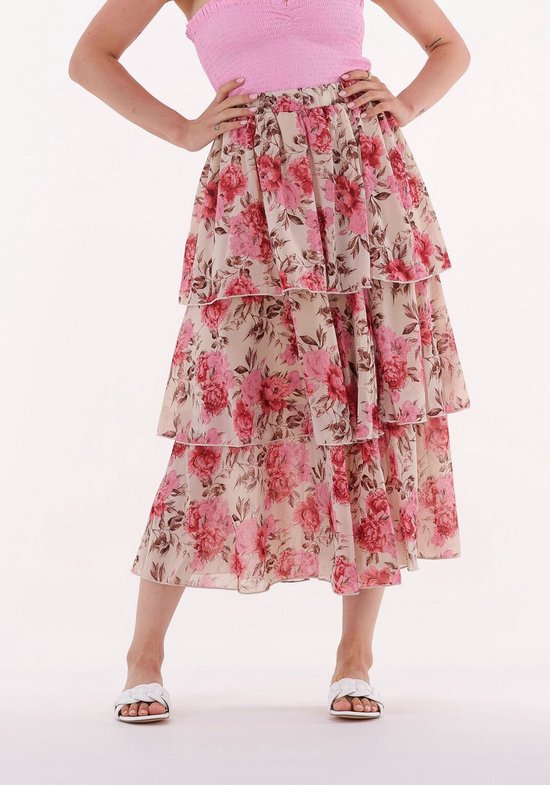 Na-kd Midi Frilled Skirt Rokken - Roze | bol.com
