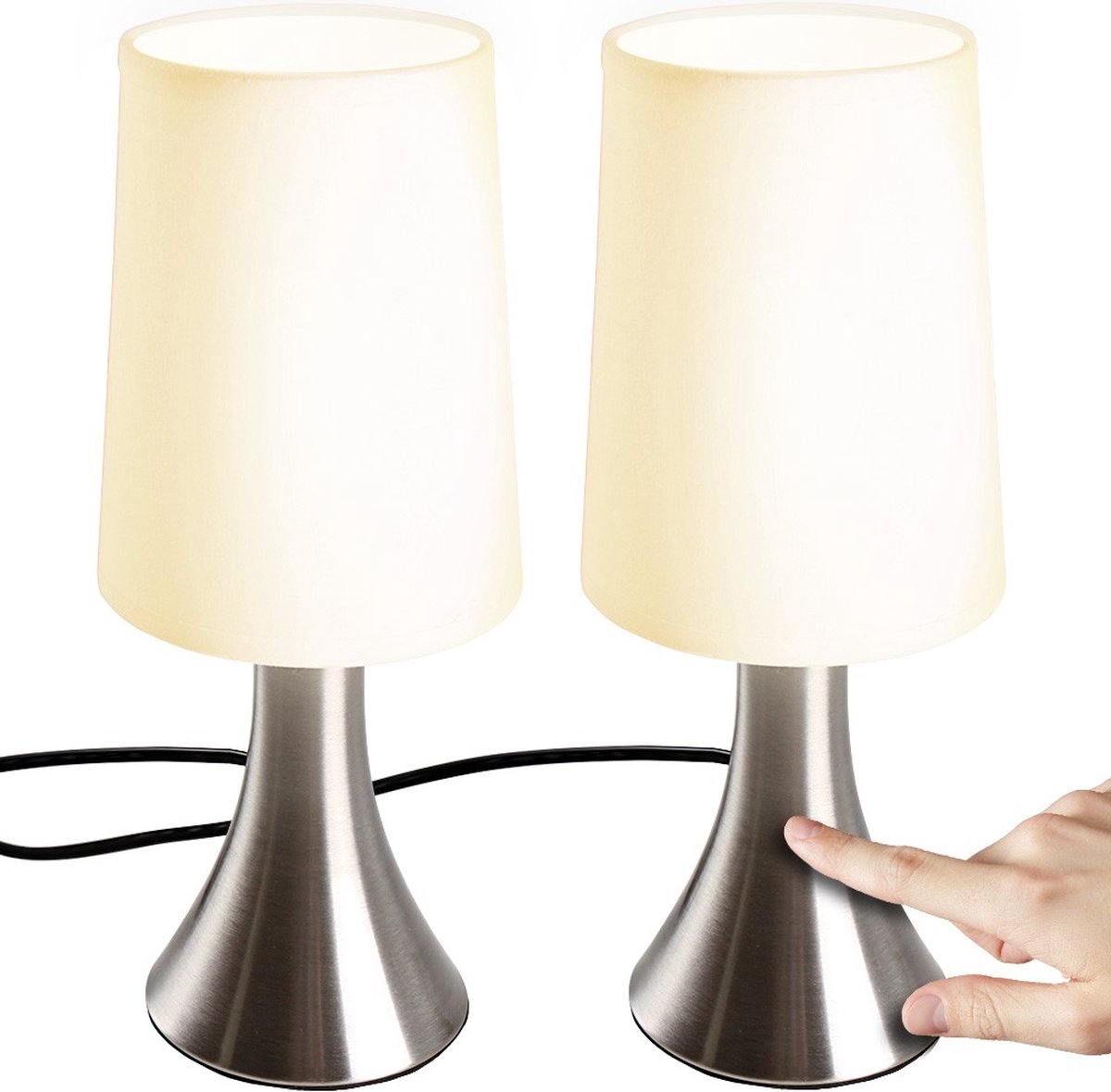 GoodVibes - Dimbare Tafellampen - Touch - Modern - Dimbaar - 2 Stuks ...