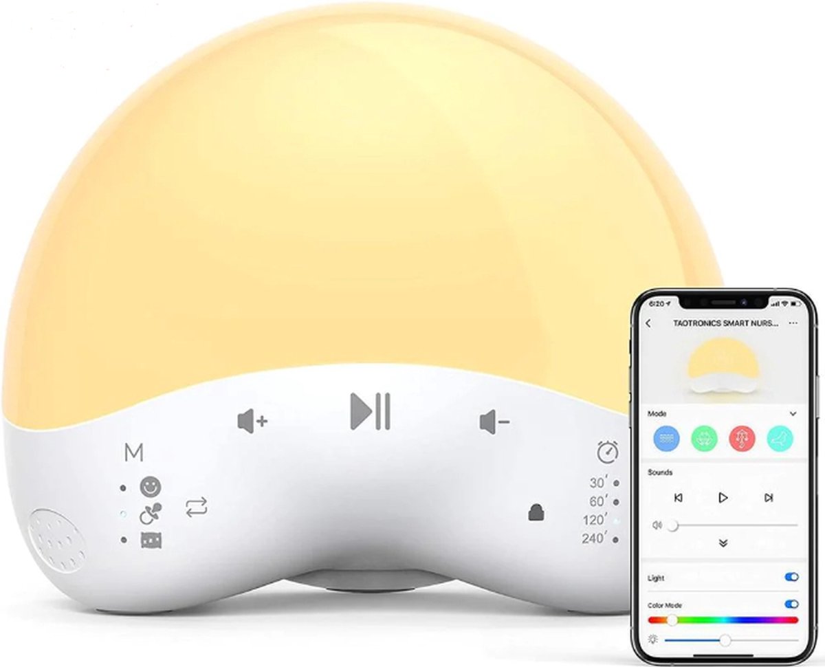 White Noise Machine - Slaap machine - Witte Ruis - Slaap Geluidsmachine - Nachtlamp -... | bol.com