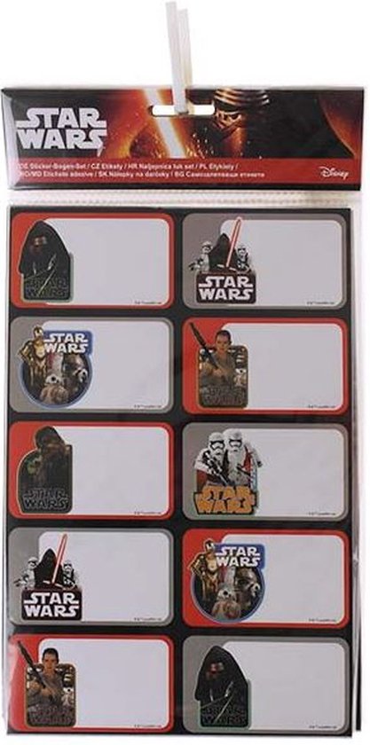 Star Wars Cadeau Stickers - 20 Stuks - Label voor Starwars Fans | bol