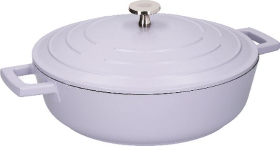 Braadpan, Gietaluminium, Laag, 28 cm, 4 L, Lavendel - MasterClass | bol.com