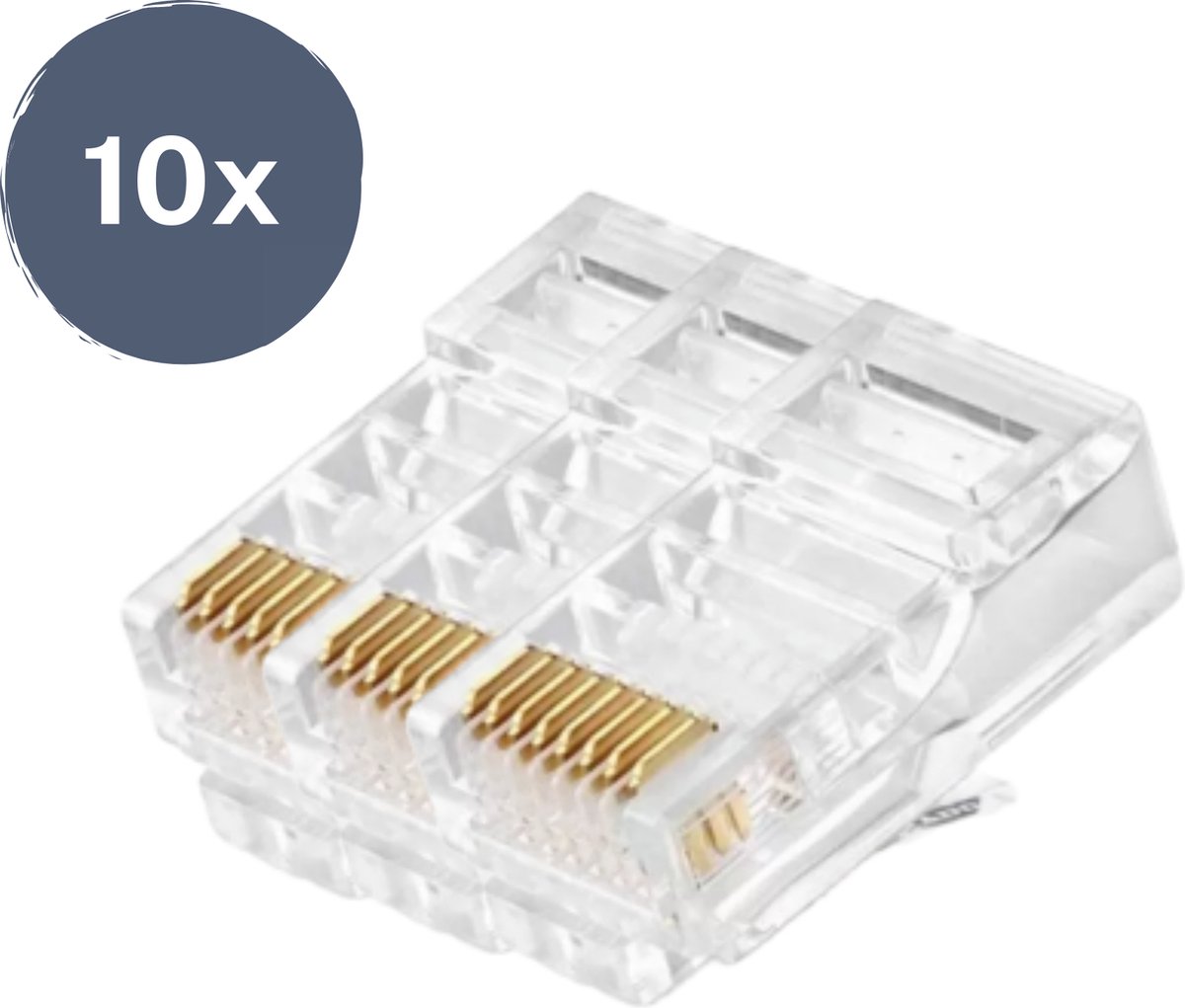 RJ45 CAT6 UTP Connector voor Ethernet/Netwerk/LAN/Internet kabel – 10 ...