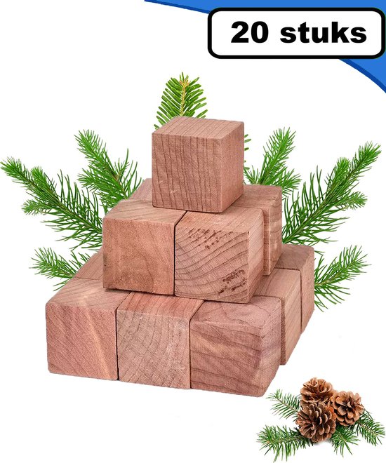 Summer Spark Mottenballen 20 Kubussen - Cederhout tegen motten - Motten ...