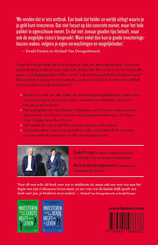 Investeren in de tweede helft van je leven, Michael Van Droogenbroeck | 9789401488686... | bol