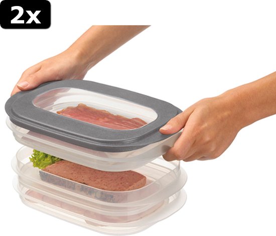 2x Sunware Sigma Home vleeswarendoos grijs | bol.com