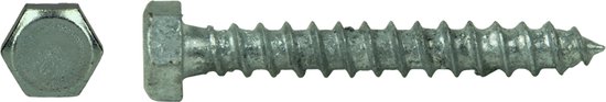 PGB-FASTENERS | Houtdraadbout DIN 571 Ø 12x160 Tvz | 25 st | bol.com