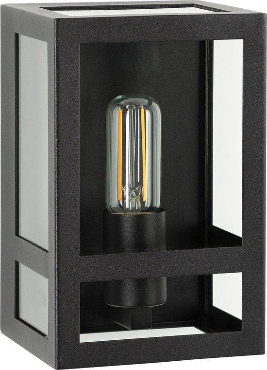 City Muurlamp Zwart met Spiral Sensor LED | bol