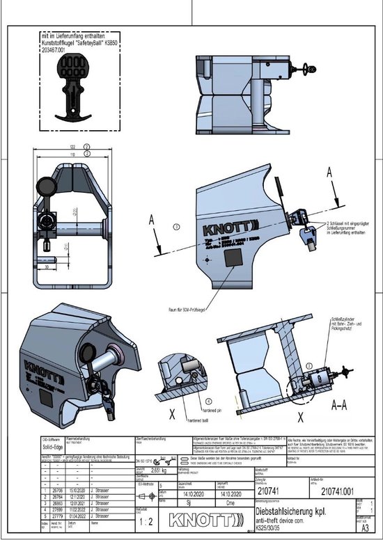 Knott KS25/30/35 SCM Disselslot | bol.com