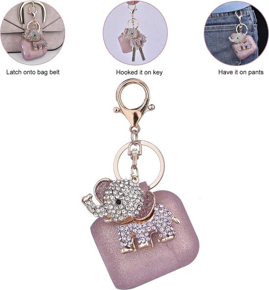 V-MORO Airpods Pro Case Cute Elephant Key Fob, 5 in 1 Airpod Pro ...