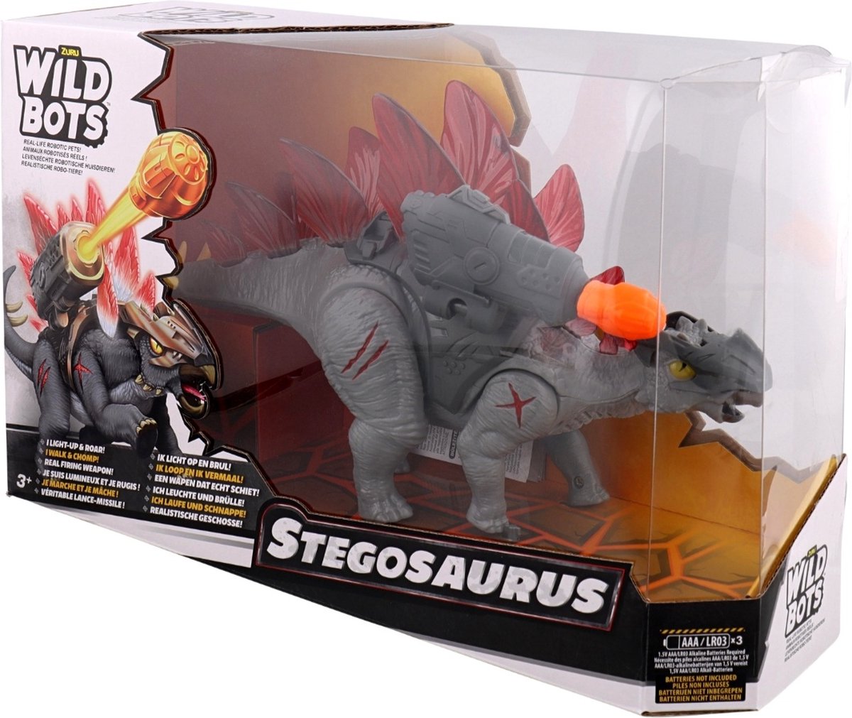 Zuru Dinosaurus Stegosaurus Glow In The Dark- wild bots | bol