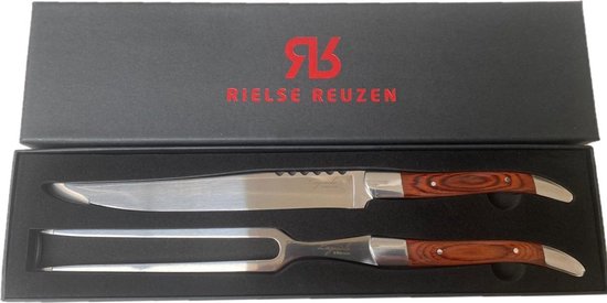 Laguiole Trancheerset - 2 delig - by Rielse Reuzen - Trancheermes - BBQ ...