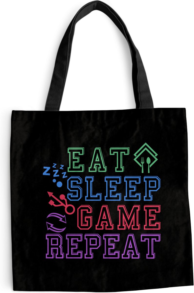 Schoudertas - Strandtas - Shopper Gaming - Quote - Gamers - 45x45 cm ...