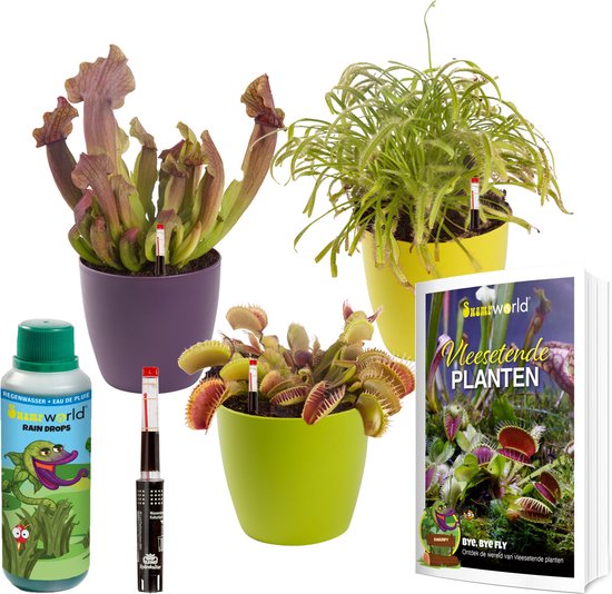 Swampworld Vleesetende Planten Set + Boek, Watermeters & Gekleurde ...