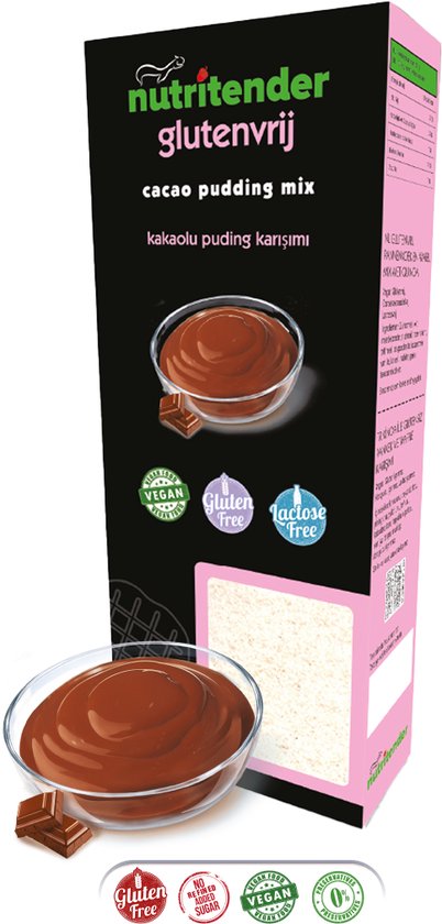 Nutritender Cacao Pudding Mix, Veganistisch, Glutenvrij, Lactosevrij ...