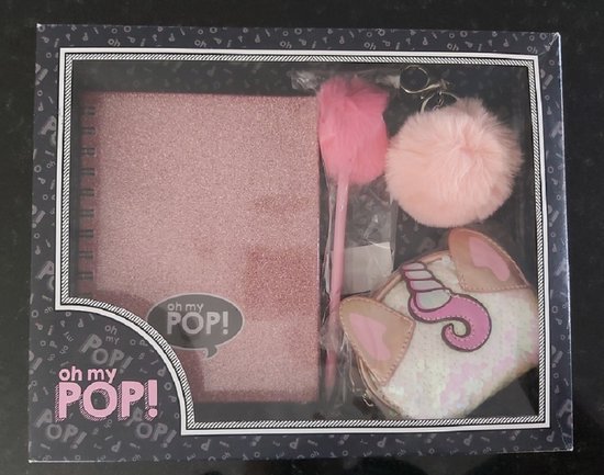 Oh My Pop! Geschenkset met notitieboek - pen - portemonnee - sleutel ...