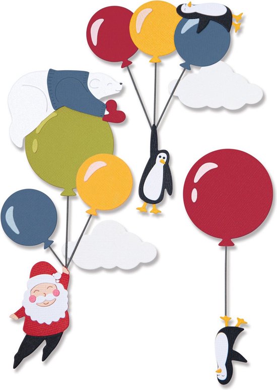 Sizzix Thinlits Die Set Festive Sky Party Bol 7390
