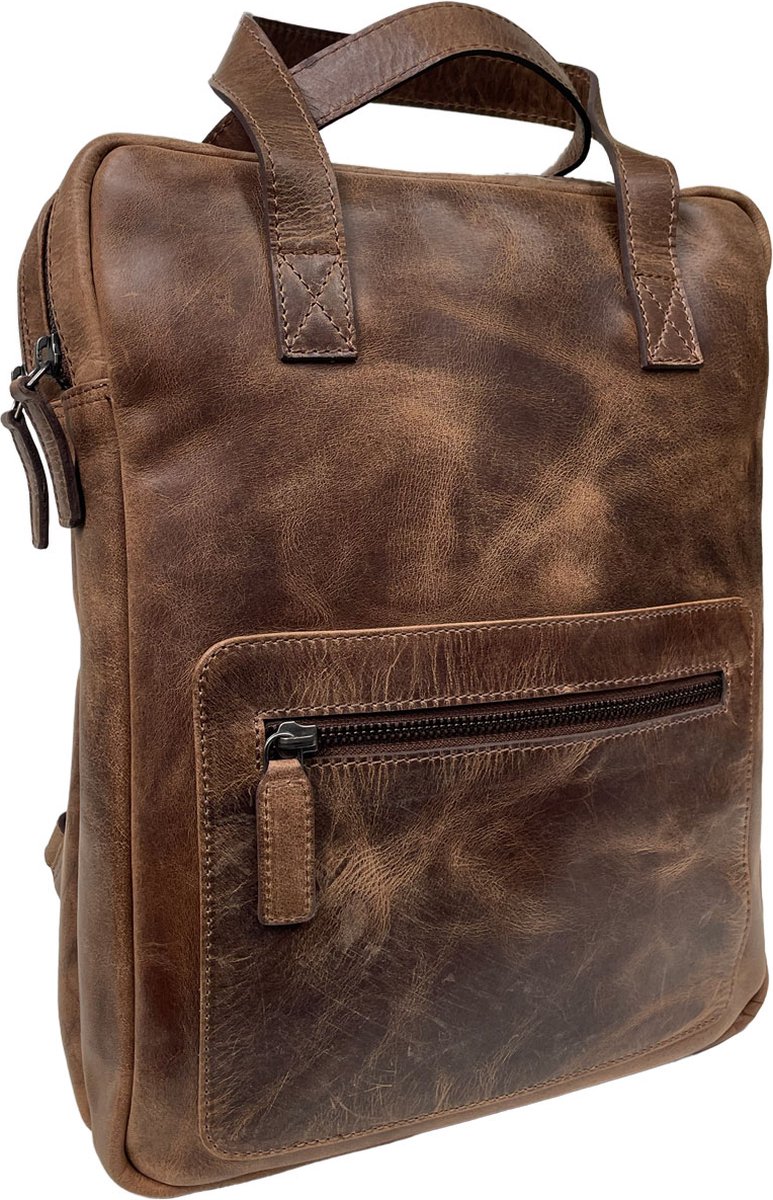 Saccoo Ramon Rugtas 100% hunterleder medium formaat. | bol