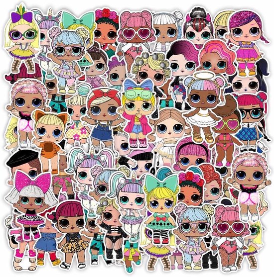 L.O.L. Surprise! Stickers - 50 Unieke Stuks - Stickers Laptop - LOL ...