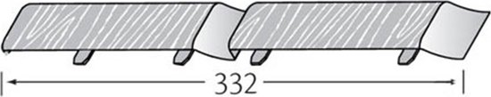 Eurotexx stootvoeg dubbel rabat 332mm Antraciet | bol