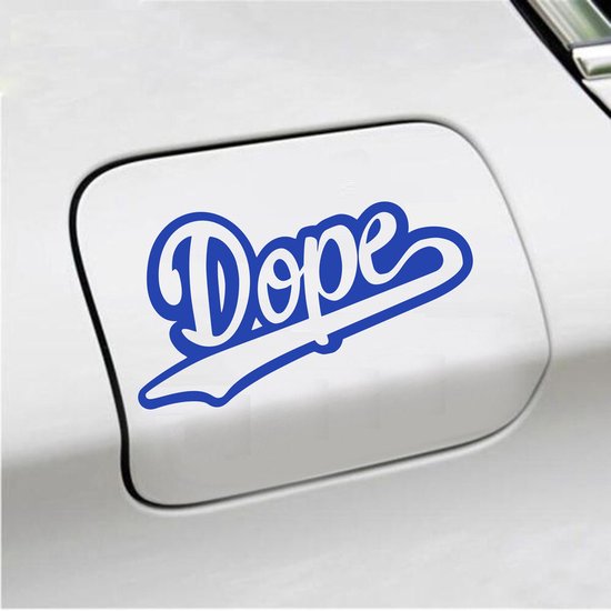 Bumpersticker - Dope - 10 X 18 - Blauw | bol.com