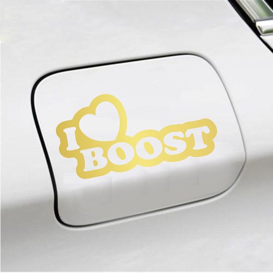 Bumpersticker - I Love Boost - 10 X 20 - Goud | bol