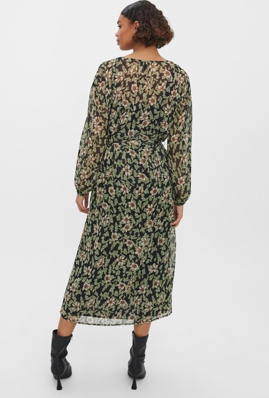 Vero Moda Robe Vmlia L/s 7/8 Robe Wvn Btq 10276332 Noir/lia Femme ...