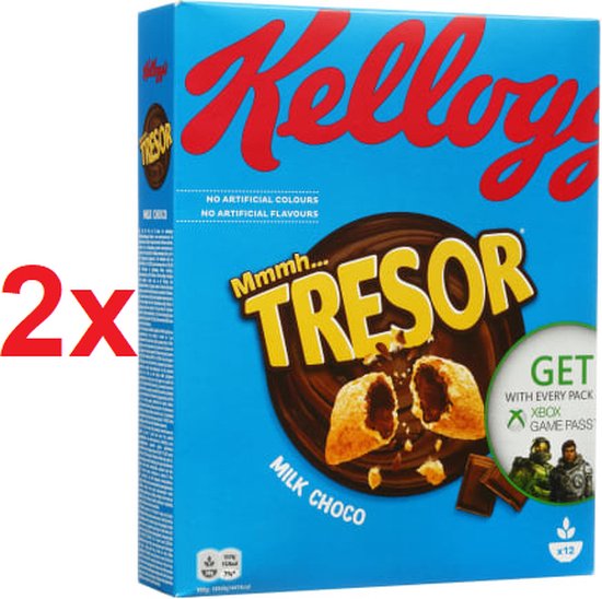 Kellogg's trésor melkchocolade ontbijtgranen 2 x 375 gram ...