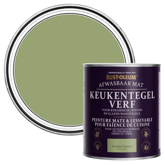 Rust-Oleum Groene Verf voor keukentegels - Familiar Ground 750ml | bol