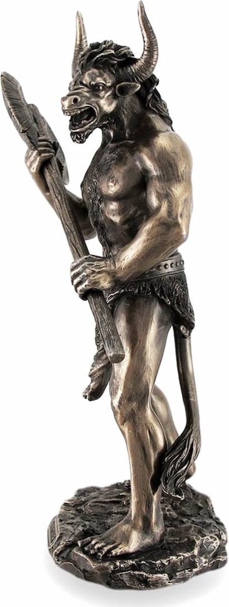 Minotaurus met Bijl Gebronsd Beeld Veronese Design Griekse Mythologie ...