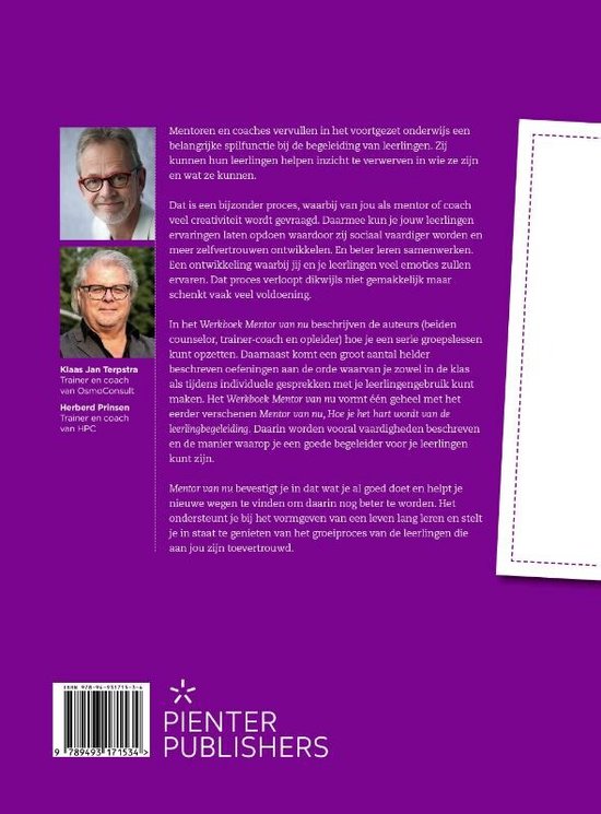 Werkboek Mentor van nu | 9789493171534 | Klaas Jan Terpstra | Boeken | bol