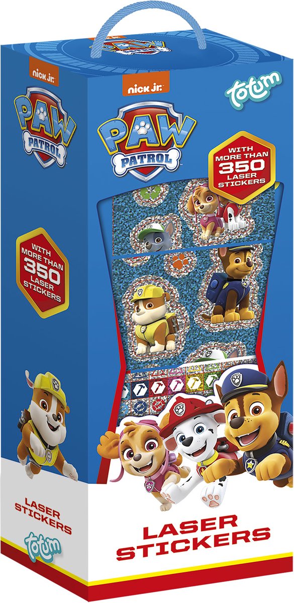 PAW Patrol - Sticker Doos - 350 Stuks Laser Stickers op 4 Rollen ...