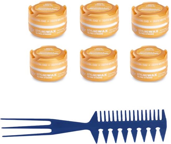 BIO WAX KERATIN STYLING WAX ULTRA STRONG + STYLING COMB 150 ML | bol