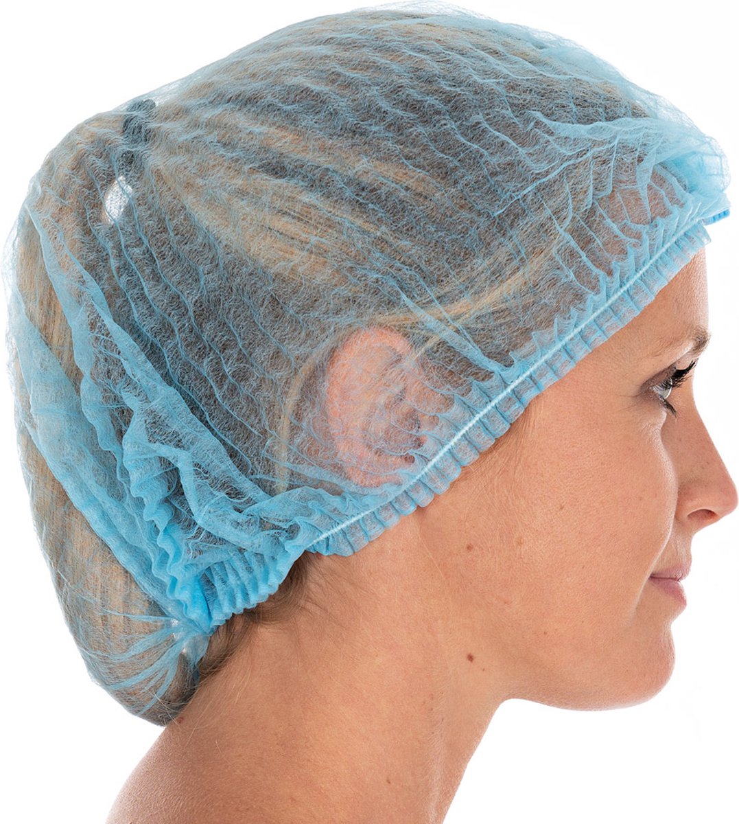 Hygonorm wegwerp haarnetje clip cap blauw per 100 stuks - haarnetjes | bol