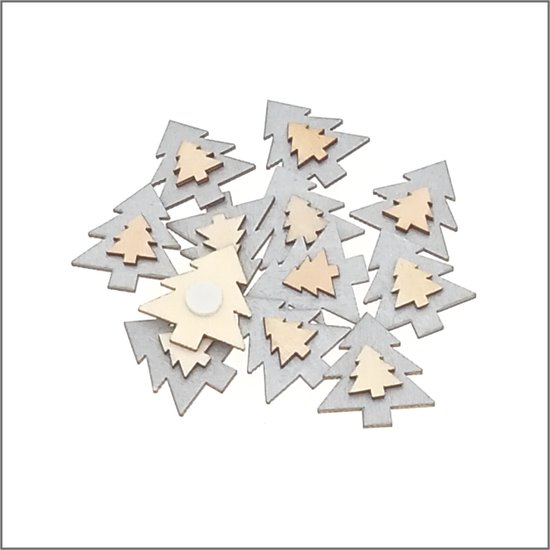 Premium Plakker - Hout - Kerstboom - 120 Stuks - Versiering | bol