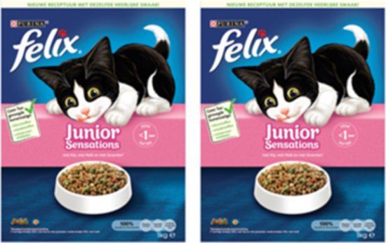 2x Felix Sensations Droog Junior - Kattenvoer - 1kg | bol