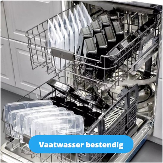 Meal Prep Bakjes - 6 Stuks - 3 Compartimenten - Vershoudbakjes - Meal ...