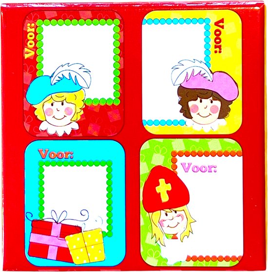 50x Sinterklaas cadeau stickers op rol - Kado naamstickers Sint thema ...