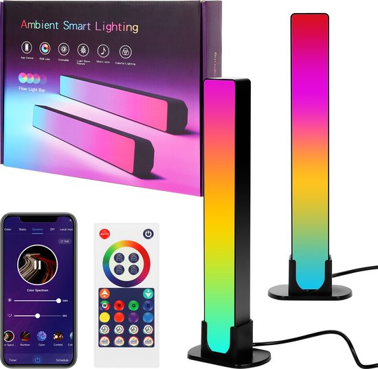 Slimme LED-lichtbalk - RGB Lamp met muzieksynchronisatie - TV Ambilight ...