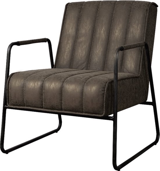 Tower living | santo fauteuil | polyester-blend | grijs | 64 x 76 x 81 ...