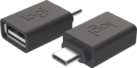 Logitech USB-C Adapter [1x USB-C stekker - 1x USB 3.2 Gen 1 bus A (USB ...